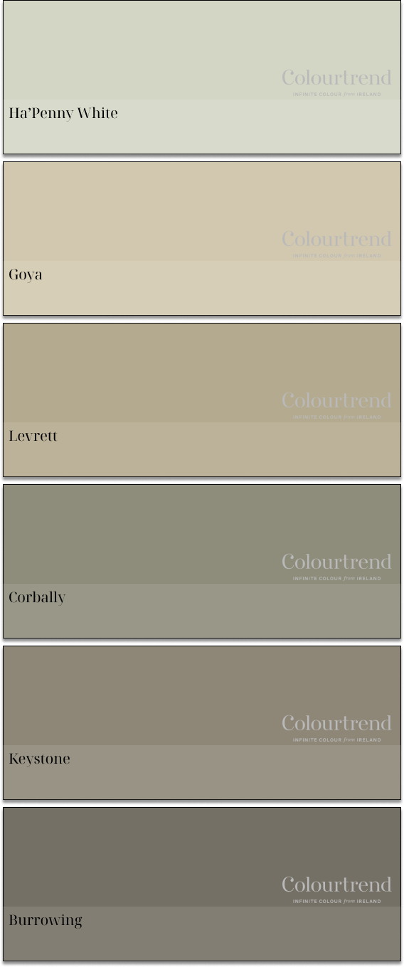 Ha'Penny White to Burrowing (07) - Colourtrend Paints