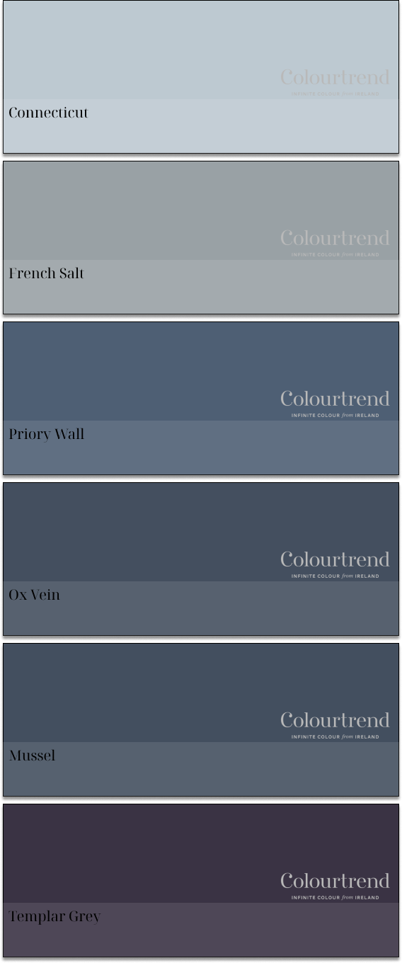 Connecticut to Templar Grey (12) - Colourtrend Paints