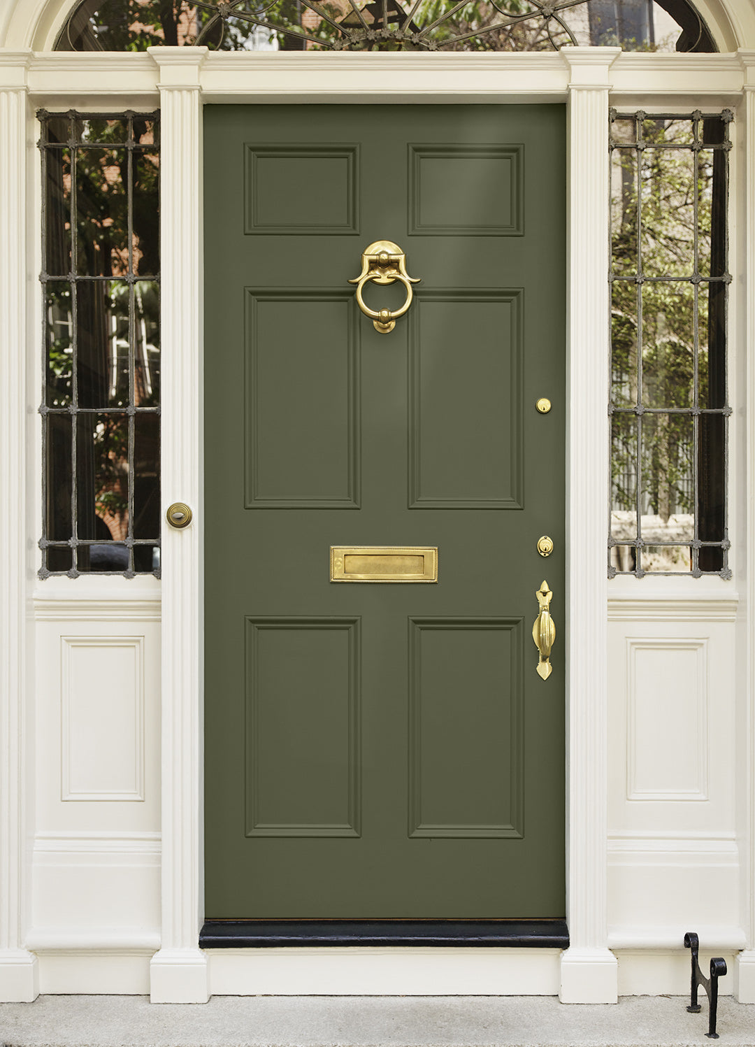 Olive Green Front Door